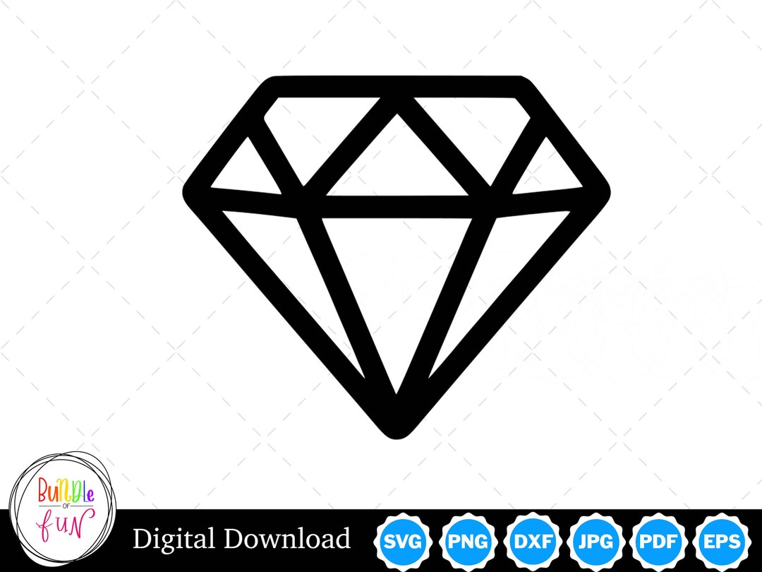 Diamond Silhouette Vector Image With SVG, Eps, Pdf, Png, Pdf, and Jpg ...
