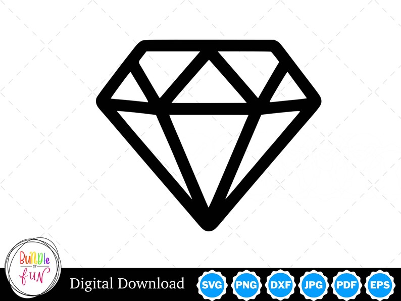 Diamond Silhouette Vector Image With SVG, Eps, Pdf, Png, Pdf, and Jpg ...