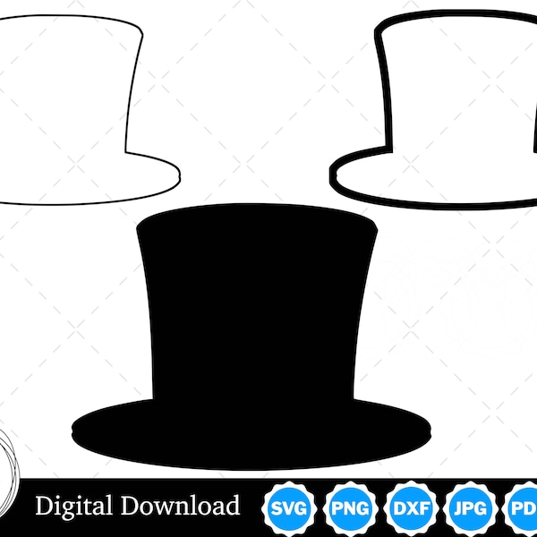 Top Hat Template - Etsy