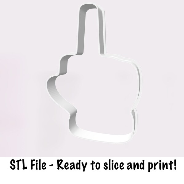3d Printed Middle Finger Cookie Cutter - Etsy