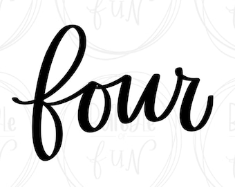 Cursive Script Number Two Vector Image Cut Files with SVG | Etsy