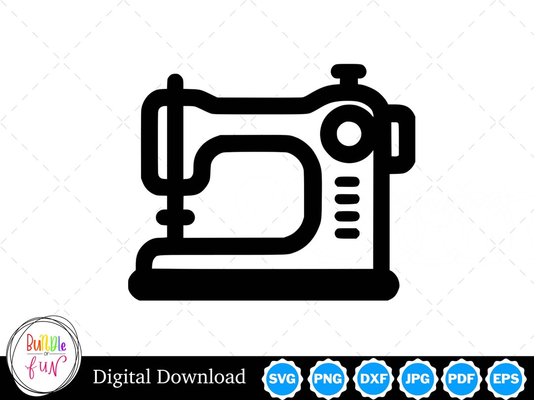 Sewing Machine Silhouette Vector Image With SVG, Eps, Pdf, Png, Pdf ...