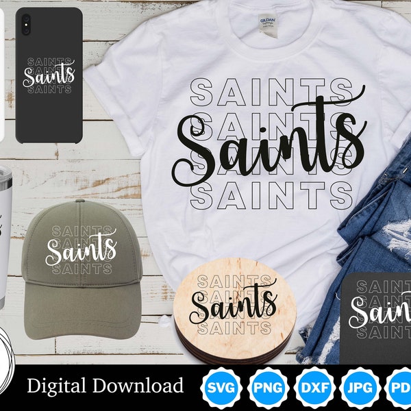Saints Lettering Svg - Etsy