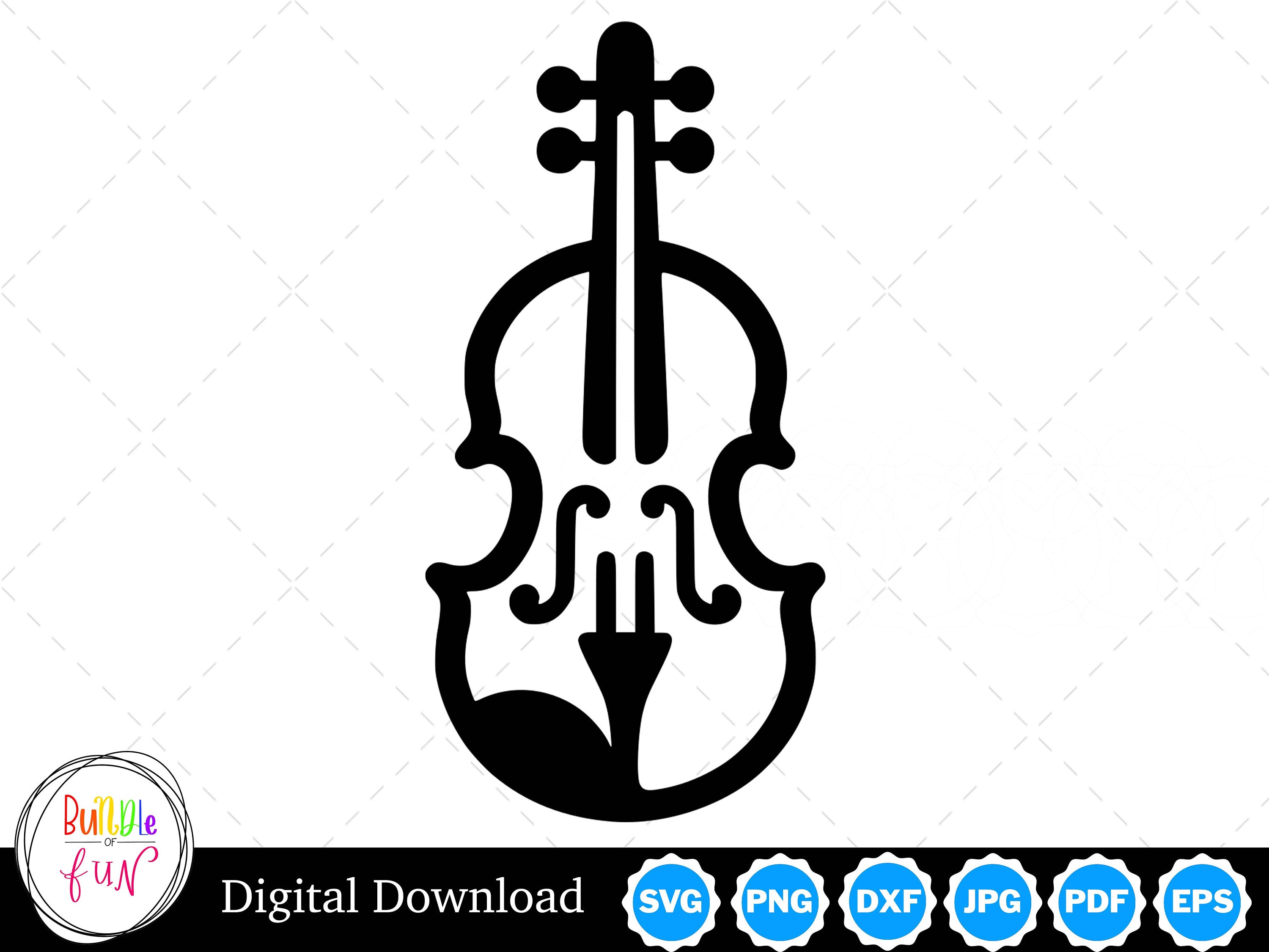 Violin Silhouette Vector Image With SVG, Eps, Pdf, Png, Pdf, and Jpg ...