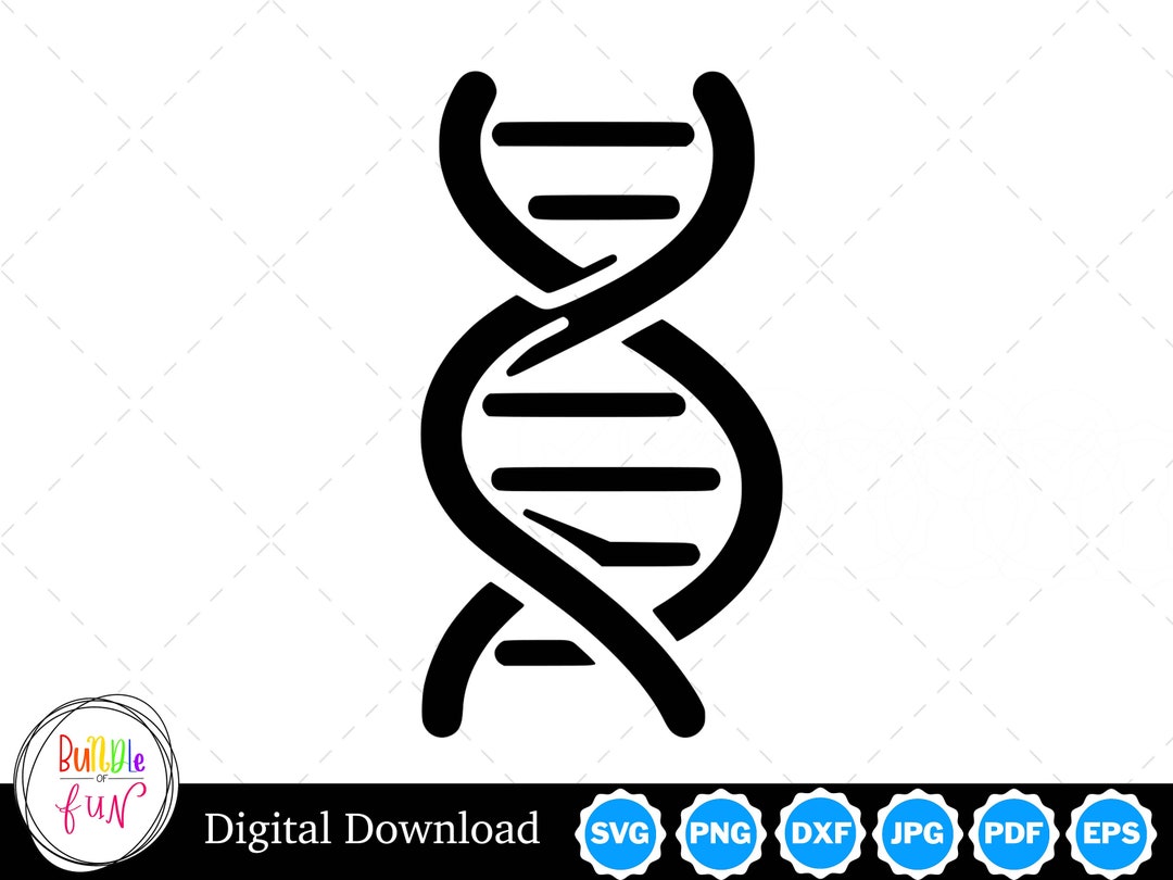 DNA Silhouette Vector Image With SVG, Eps, Pdf, Png, Pdf, and Jpg ...