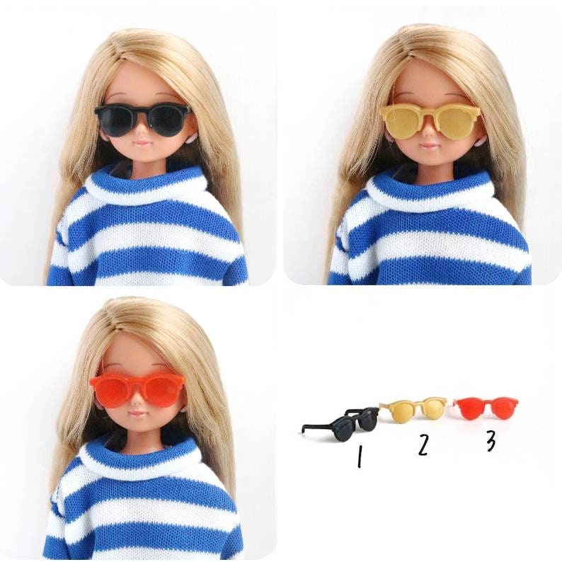 Doll flower shape glasses sunglasses barbie glasses licca chan Barbie ...