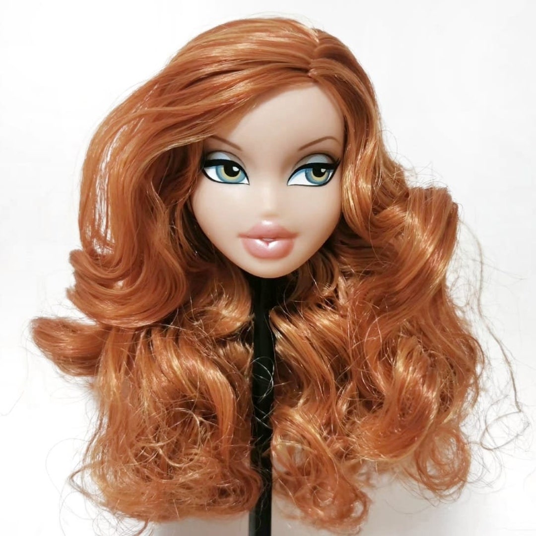 2001 Vintage Bratz Doll Head Red Orange Curly Hair - Etsy