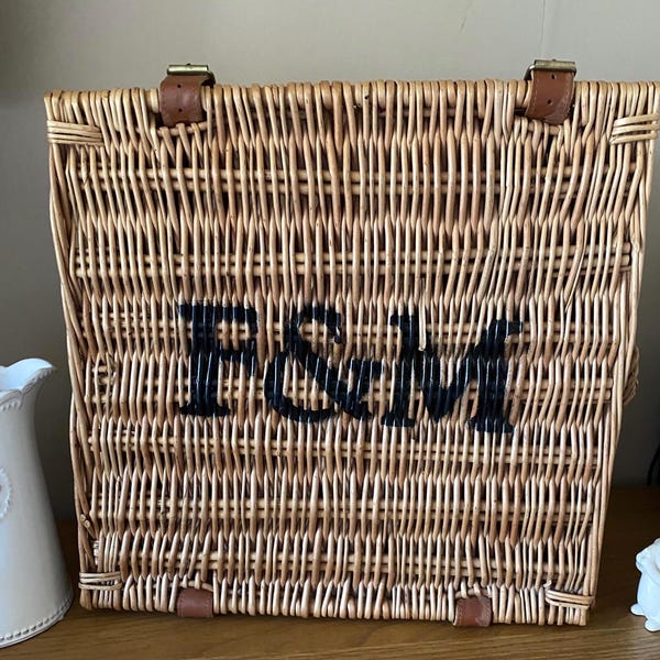 Fortnum and Mason Wicker Basket - Etsy UK