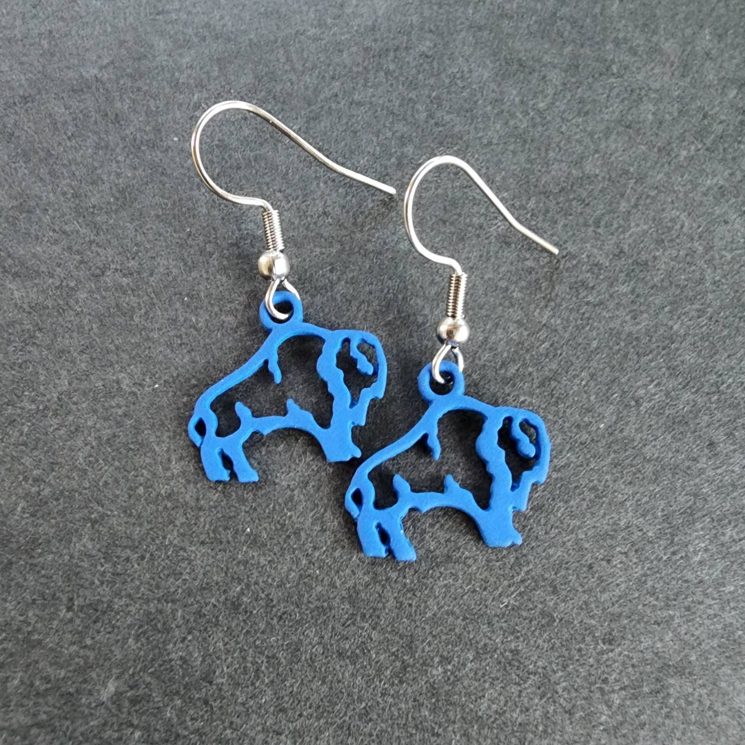 Red Blue Buffalo Charm Earrings for Buffalo Bills Mafia Fan - Etsy