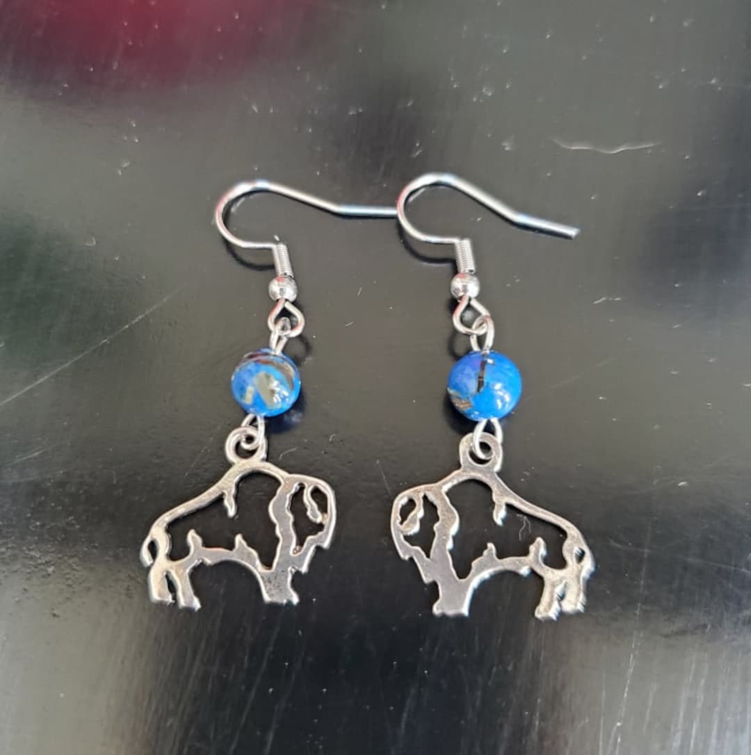 Red White Blue Buffalo Charm Earrings Buffalo Bills Mafia - Etsy