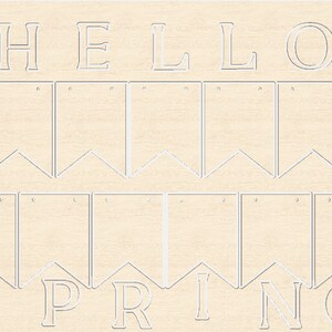 Hello Spring Pennant Banner | Spring Sign SVG | Cnc Cut File | Laser ...