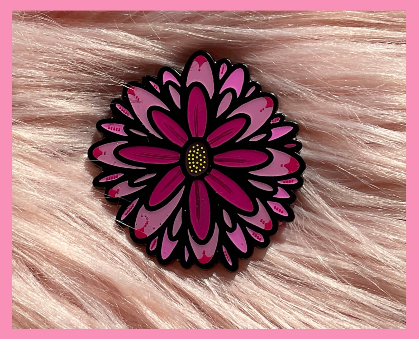 Double Painted Daisy Enamel Pin Mother's Day Gift Lapel - Etsy