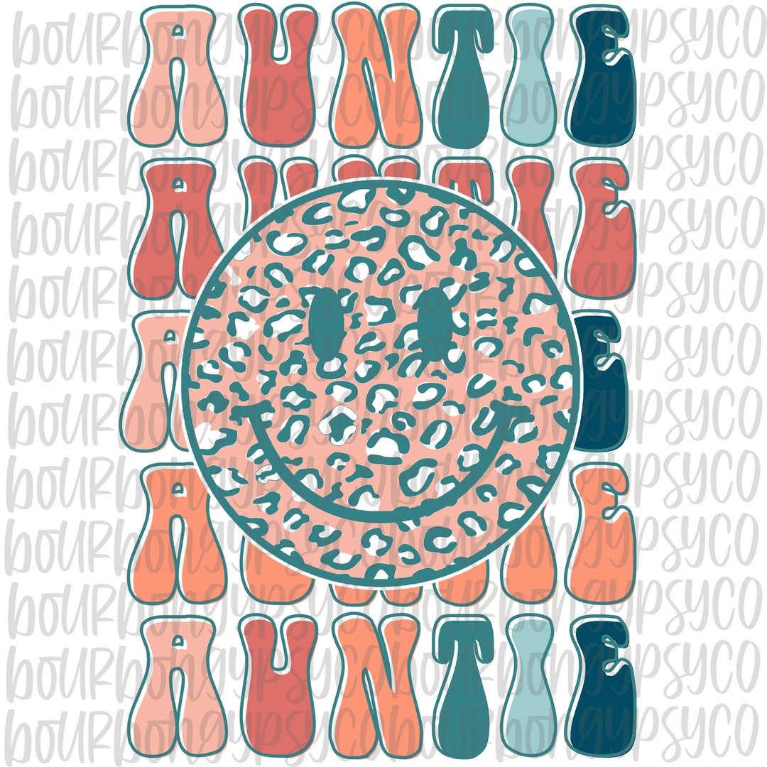 Digital PNG File, Auntie Sublimation Design, Retro Png, Instant ...