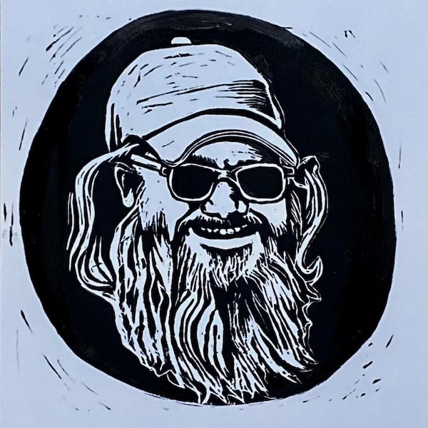 Linocut Portrait - Etsy