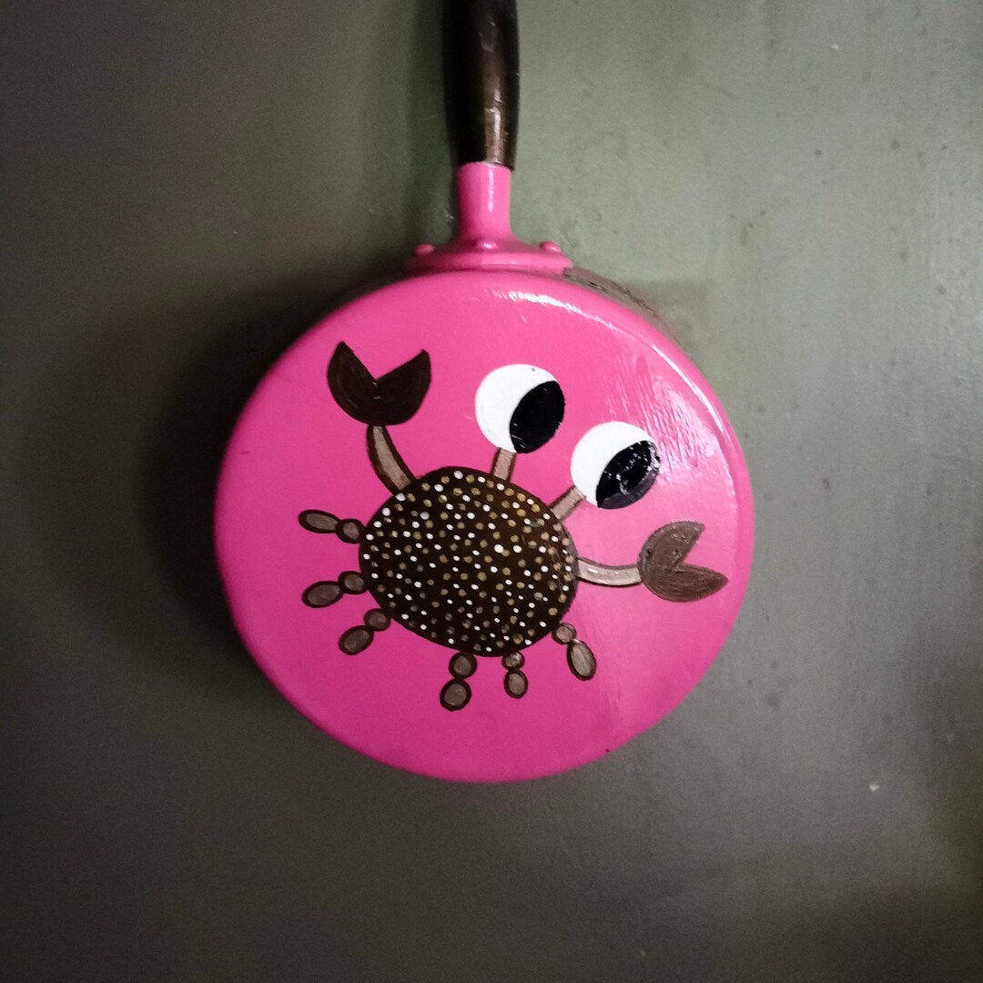 Hand-painted Pan With a Crab Pattern - Etsy