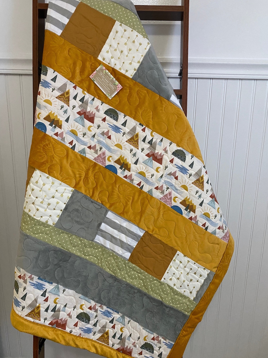 Sun Stripe Minky Quilt (40x46) - Etsy
