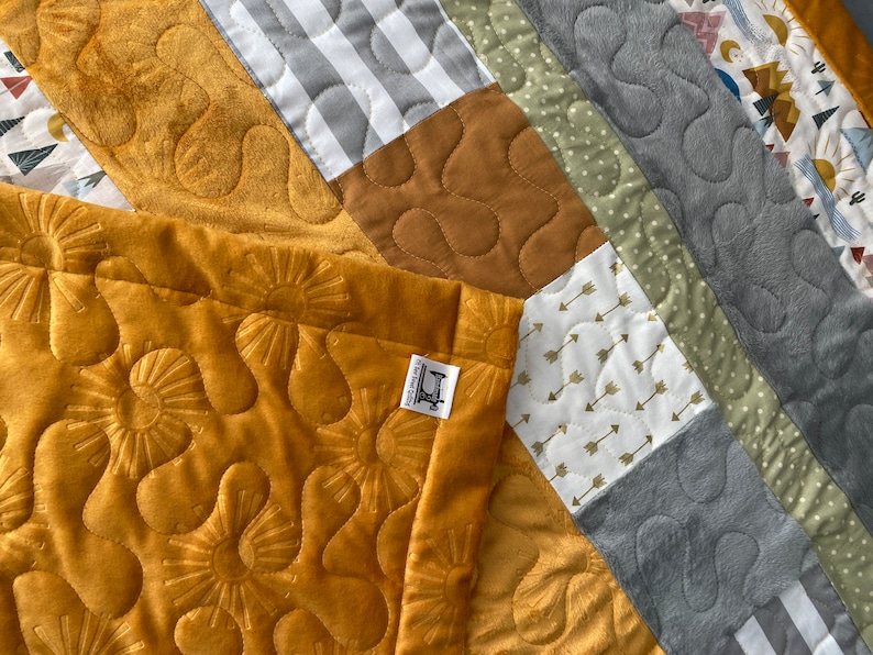 Sun Stripe Minky Quilt (40x46) - Etsy