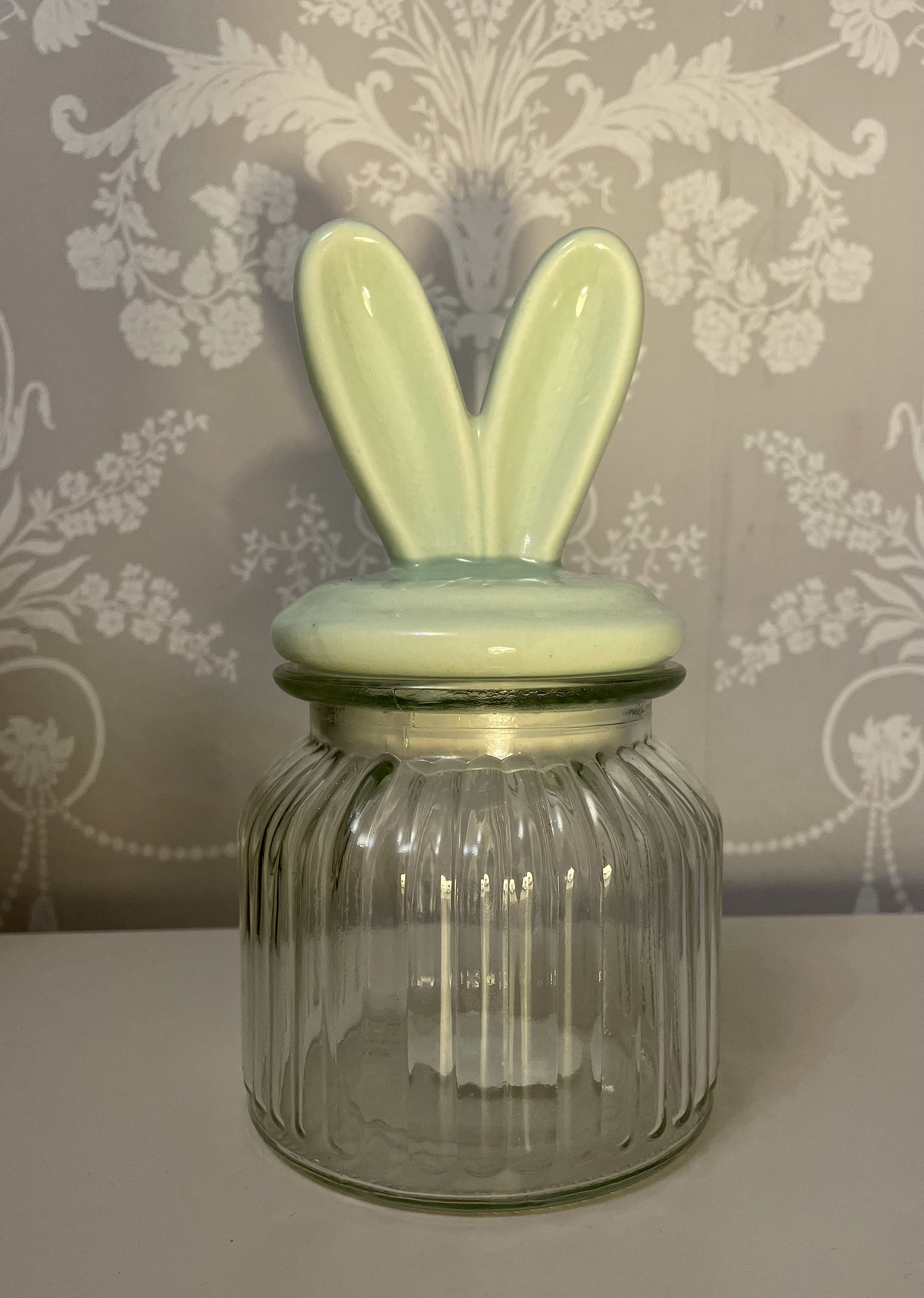 Glass Jar With Bunny Ears Easter Jar Sweet Jar Nursery - Etsy