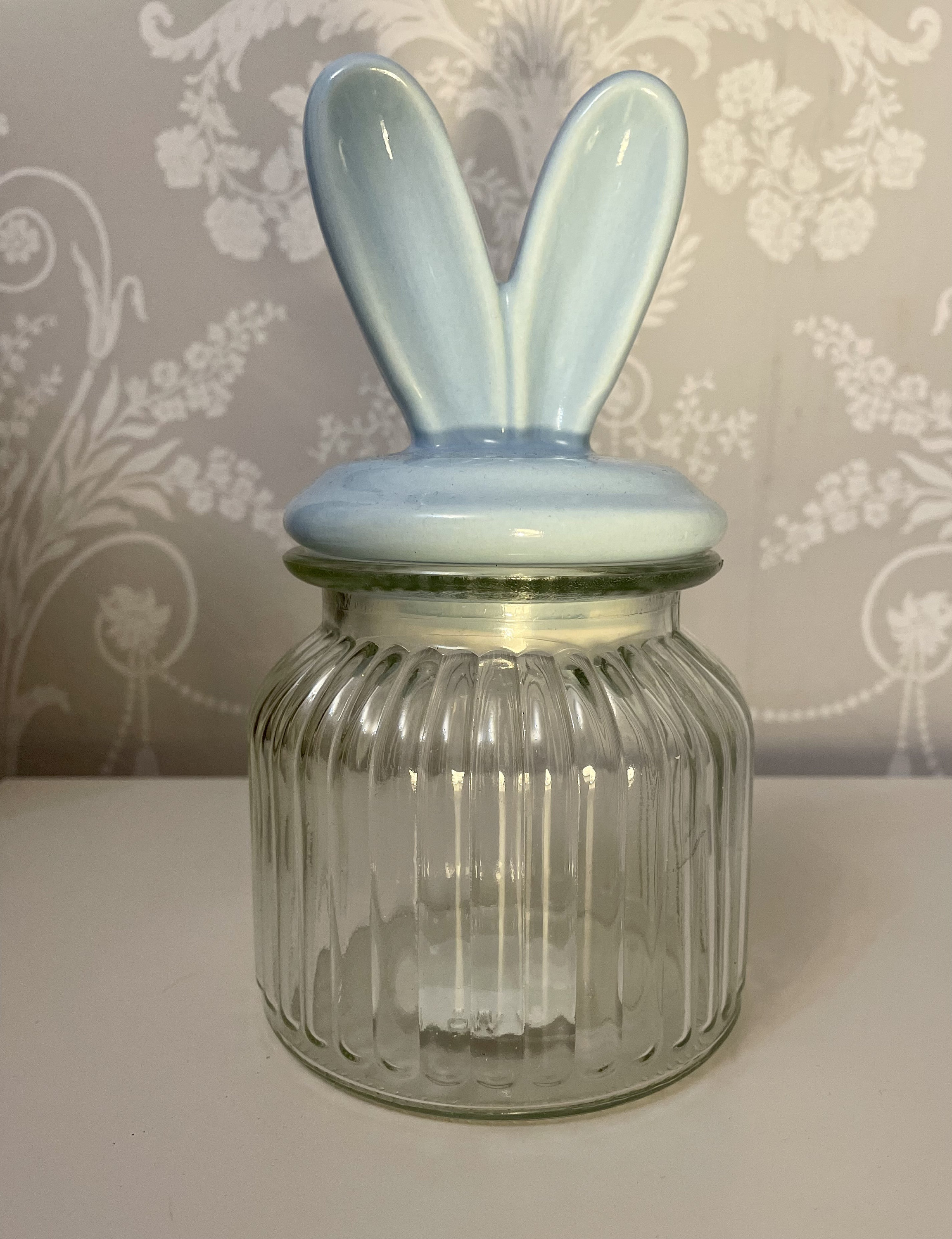 Glass Jar With Bunny Ears Easter Jar Sweet Jar Nursery - Etsy