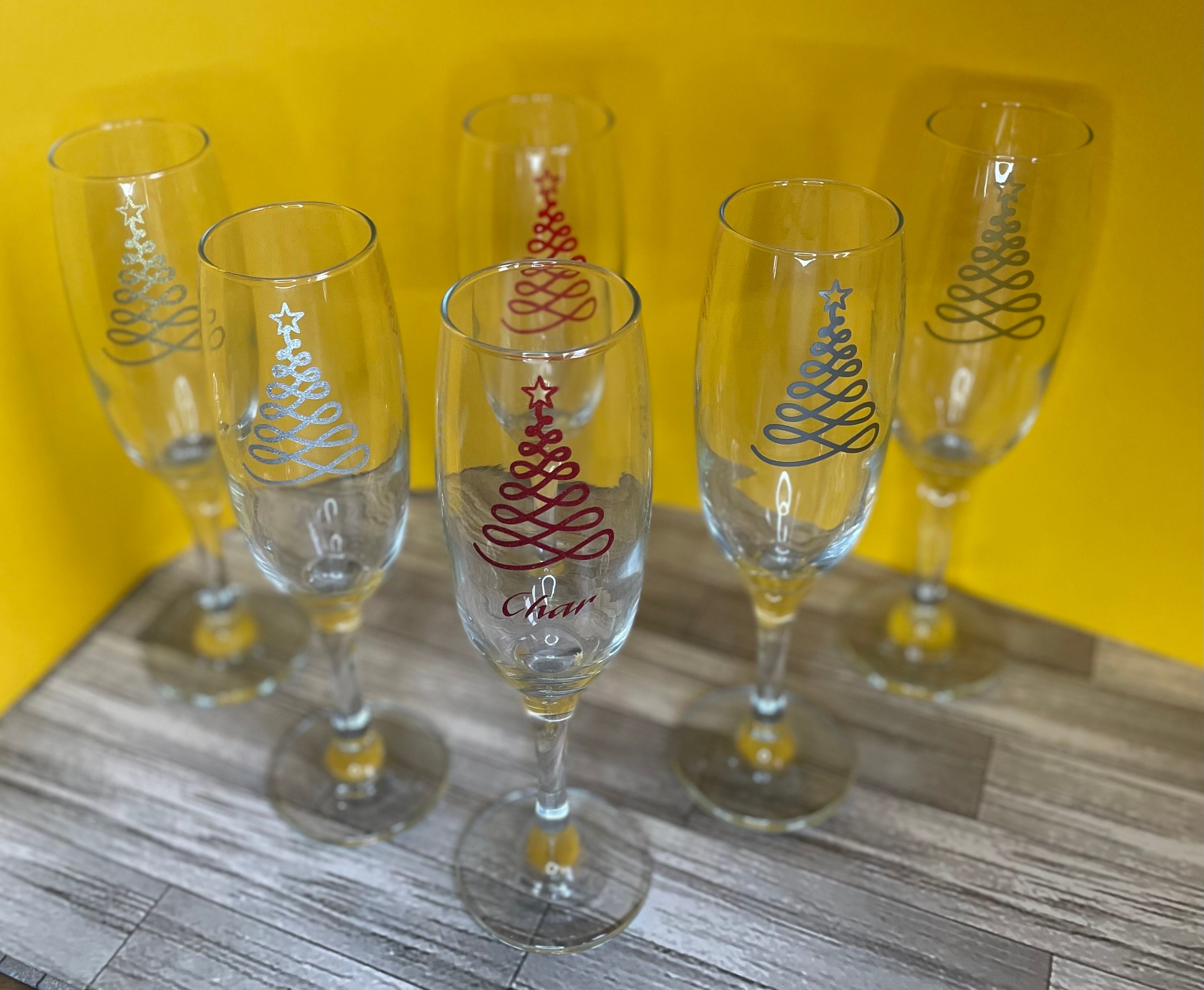 Christmas Tree Prosecco Glass Personalised Christmas Flute Personalised ...