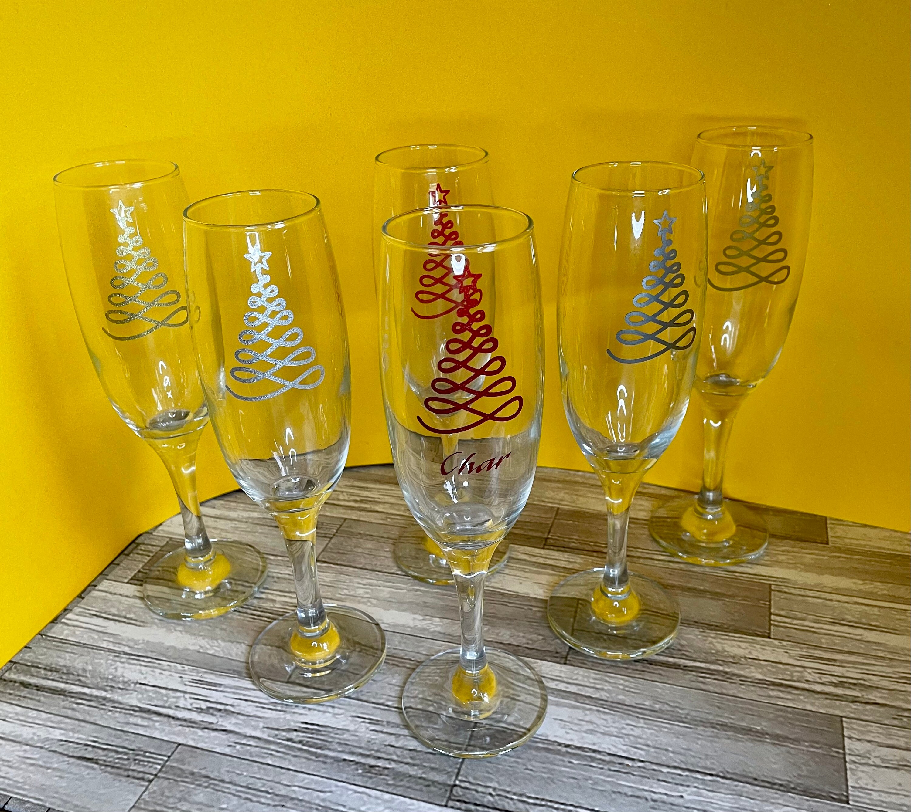 Christmas Tree Prosecco Glass Personalised Christmas Flute Personalised ...