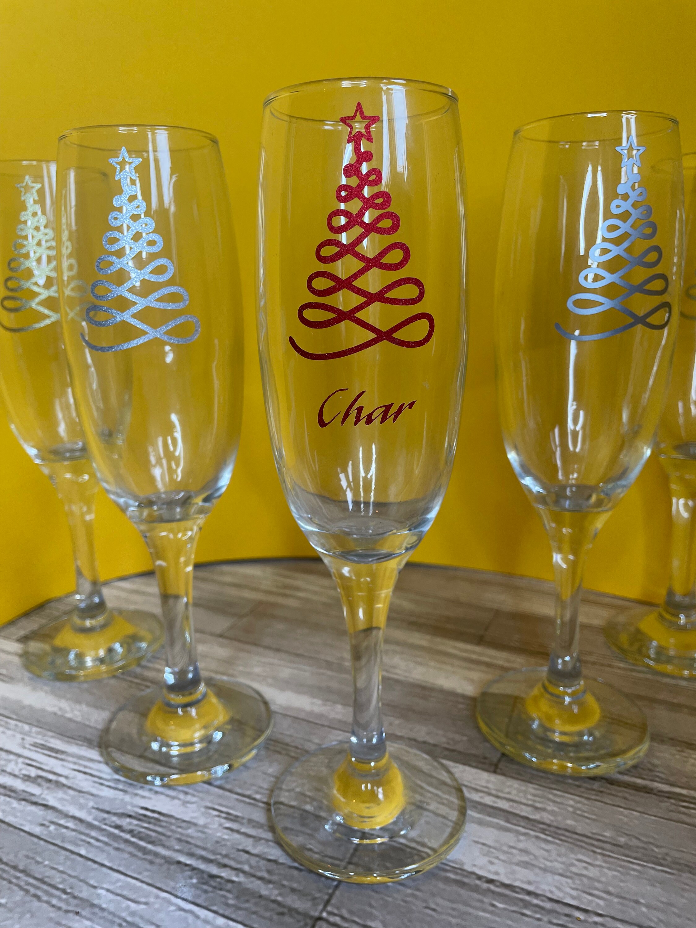 Christmas Tree Prosecco Glass Personalised Christmas Flute Personalised ...
