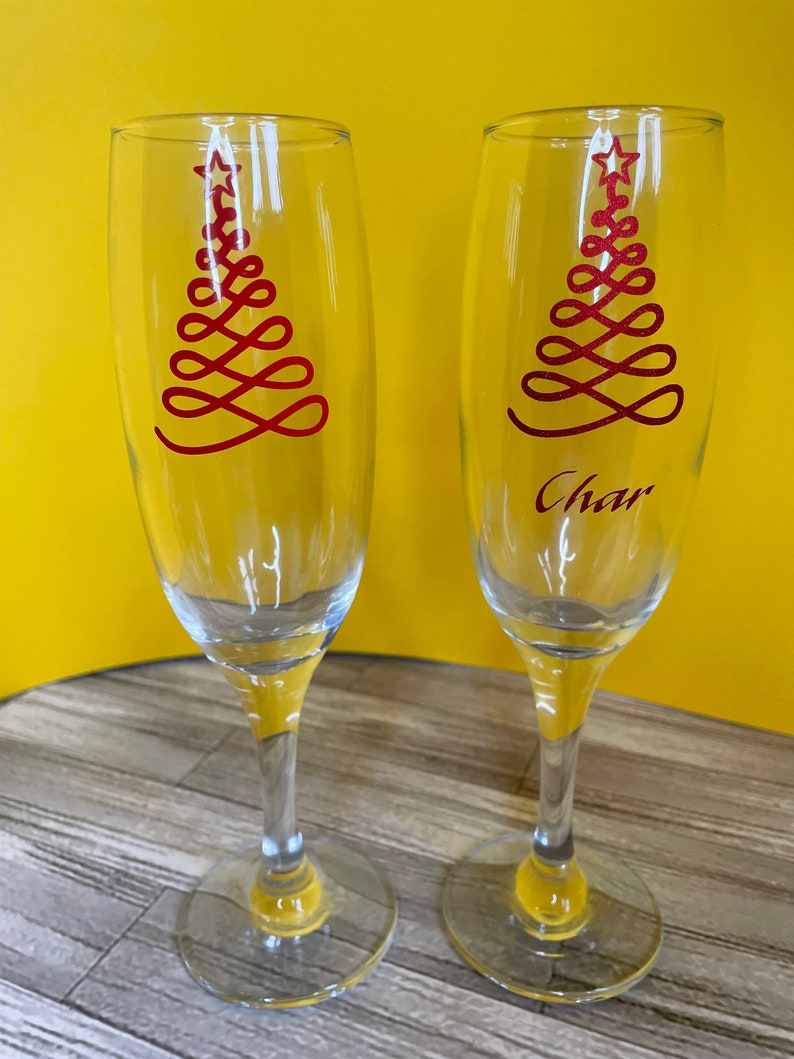 Christmas Tree Prosecco Glass Personalised Christmas Flute Personalised ...