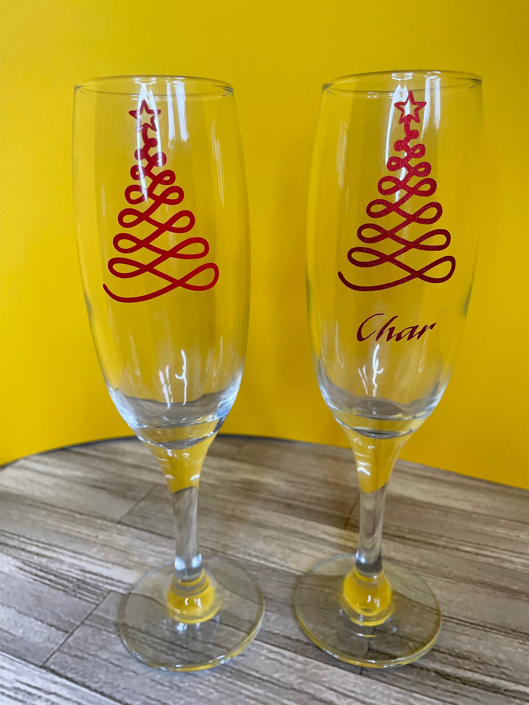 Christmas Tree Prosecco Glass Personalised Christmas Flute Personalised ...