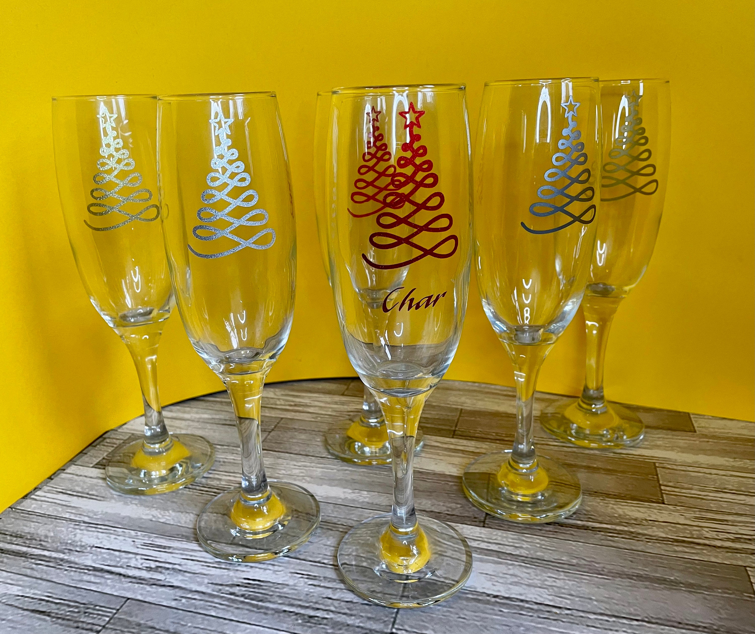 Christmas Tree Prosecco Glass Personalised Christmas Flute Personalised ...