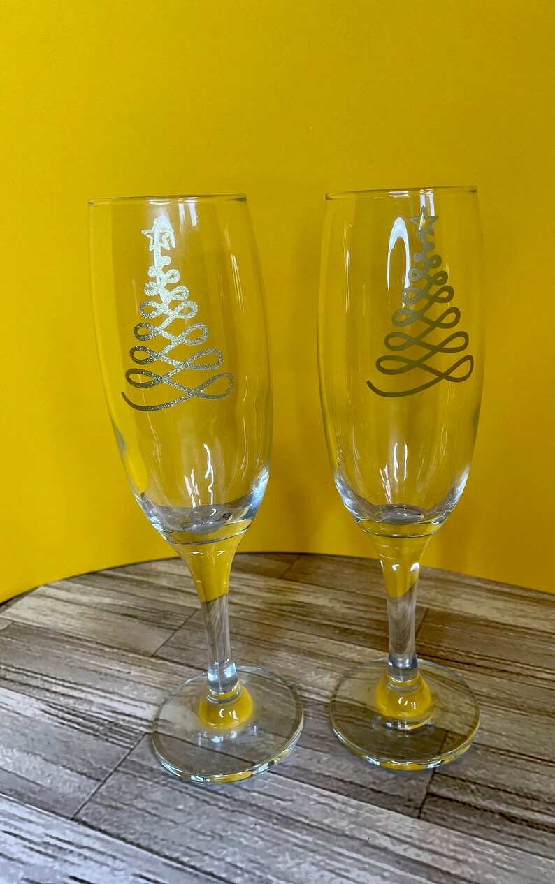 Christmas Tree Prosecco Glass Personalised Christmas Flute Personalised ...