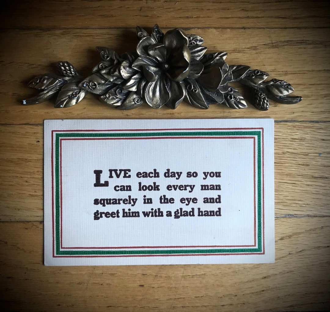Antique Quote Saying Postcard Handshake Eye Contact Firm - Etsy