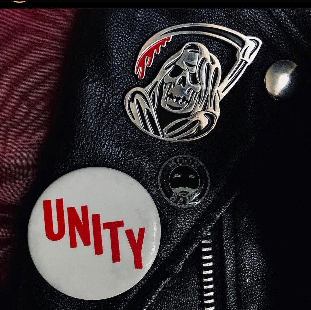 Vintage 1980s UNITY Button Pin Novelty Leather Weather - Etsy