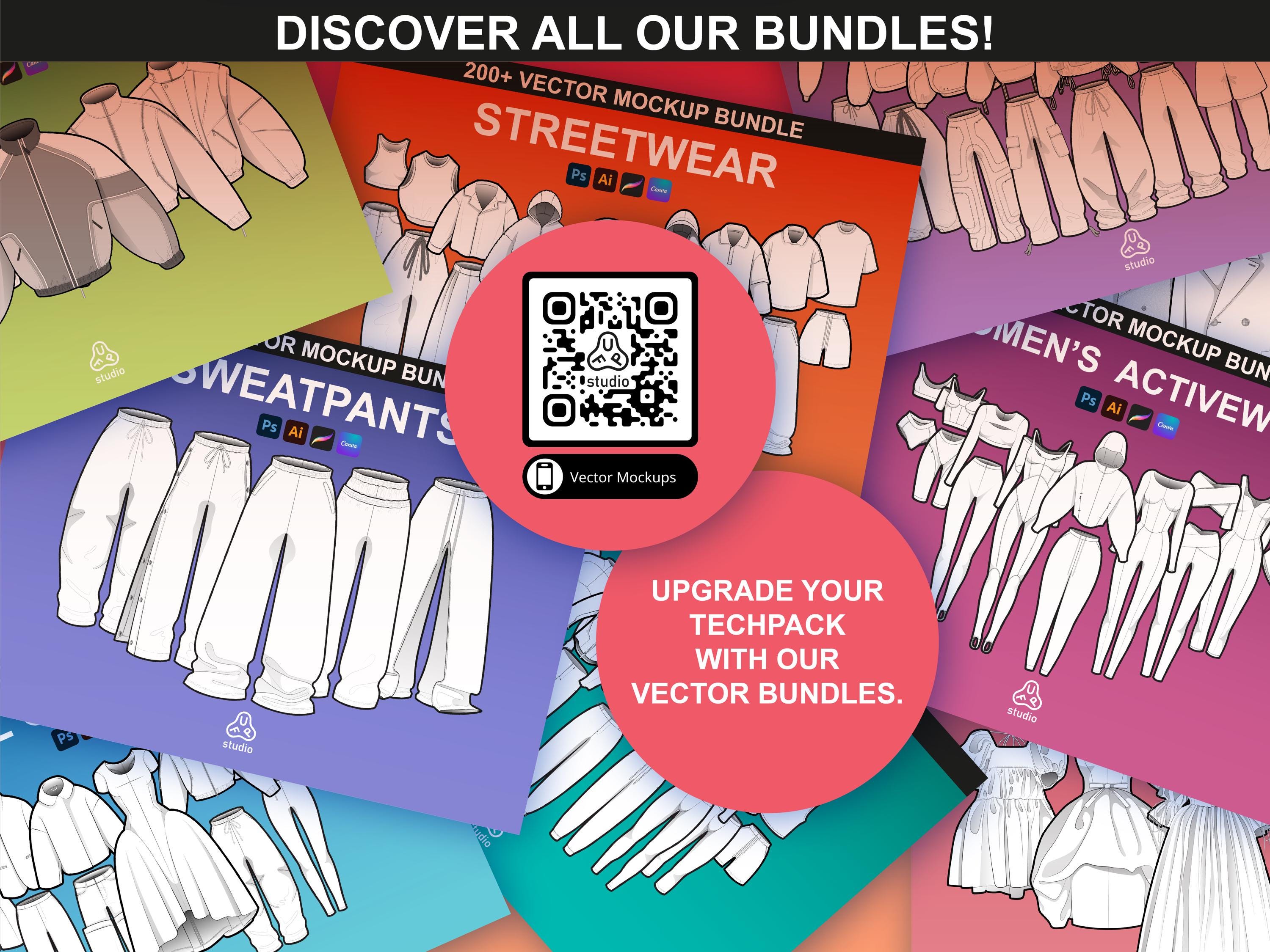 Streetwear Tech Pack Template DIY Tech Pack Ai. PDF Sweatpants Tech ...