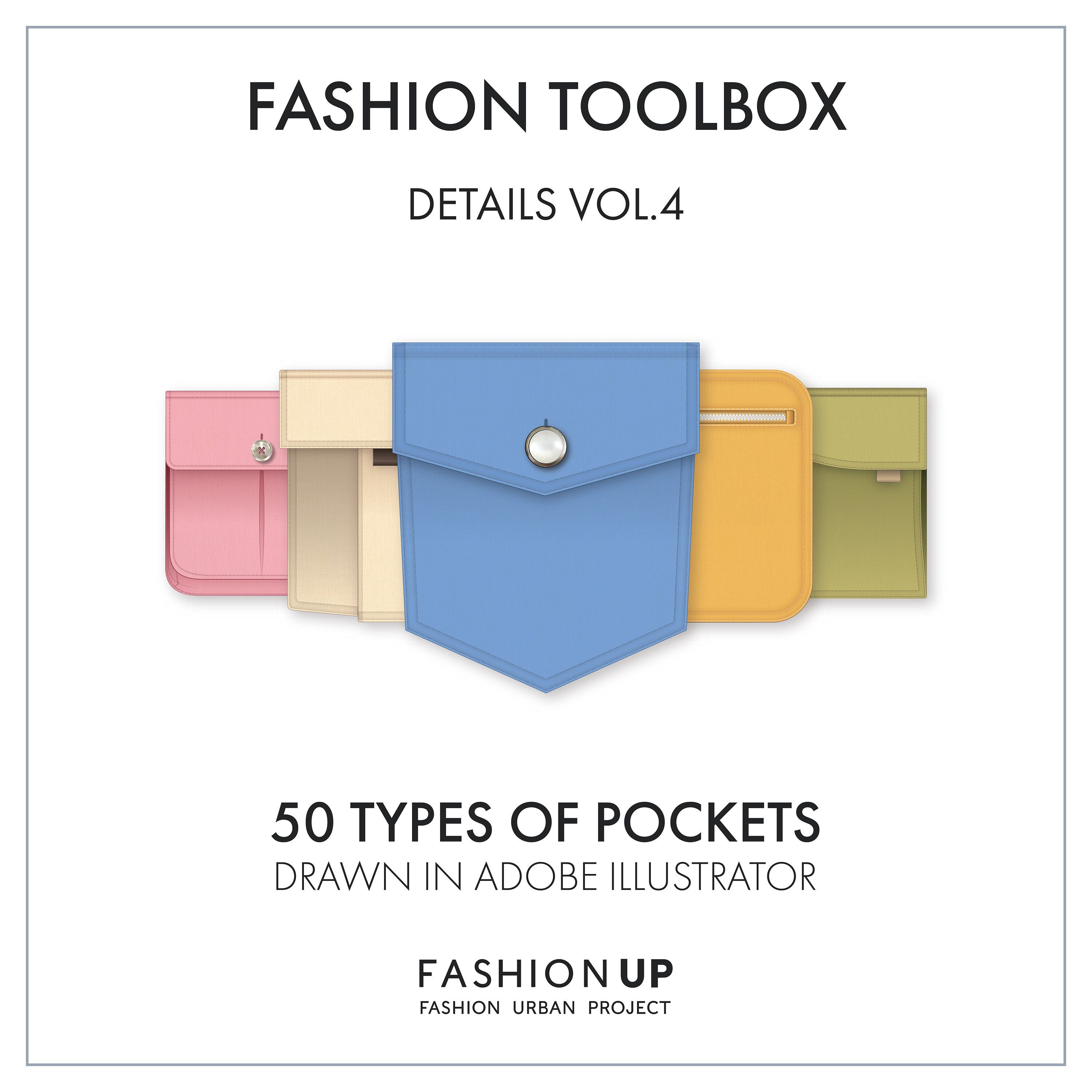 50 Pocket Designs for Fashion Illustrator Vector Patterns, Tailoring ...