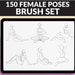 150 Female Body Pose Procreate Brushes Procreate Fashion Pose Procreate ...