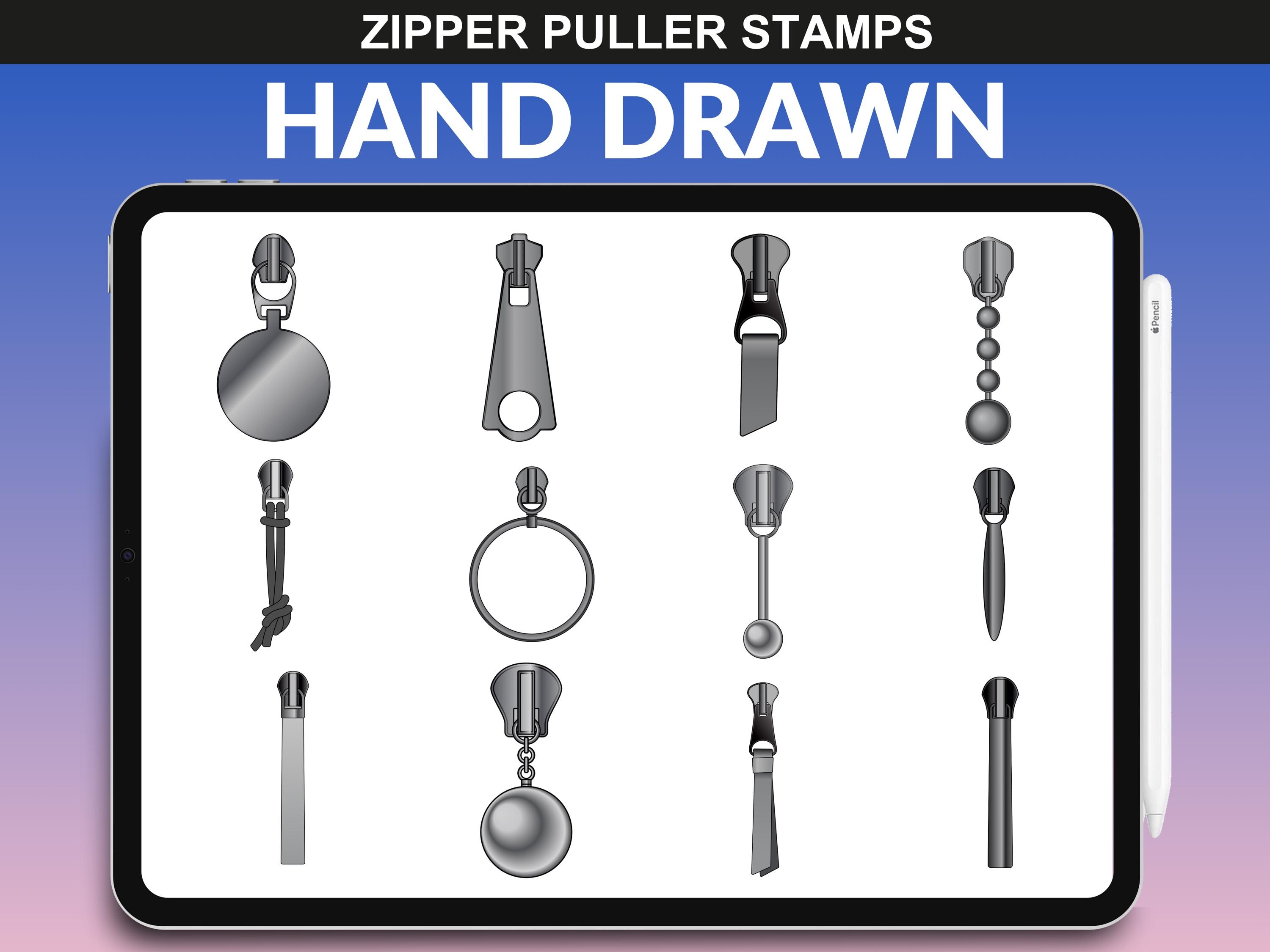 150 Procreate Zipper Brushes – Procreate Zipper Pull Stamps + 49 Zipper ...