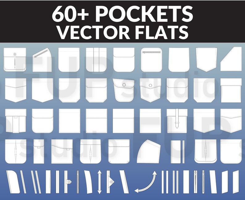 1200 Clothing Mockups Fashion Vector Flats Streetwear Mockups Tech Pack ...