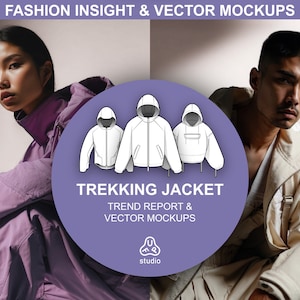 Trekking Jacket Trend Report for Fashion Design | Jacket Mockup Bundle ...