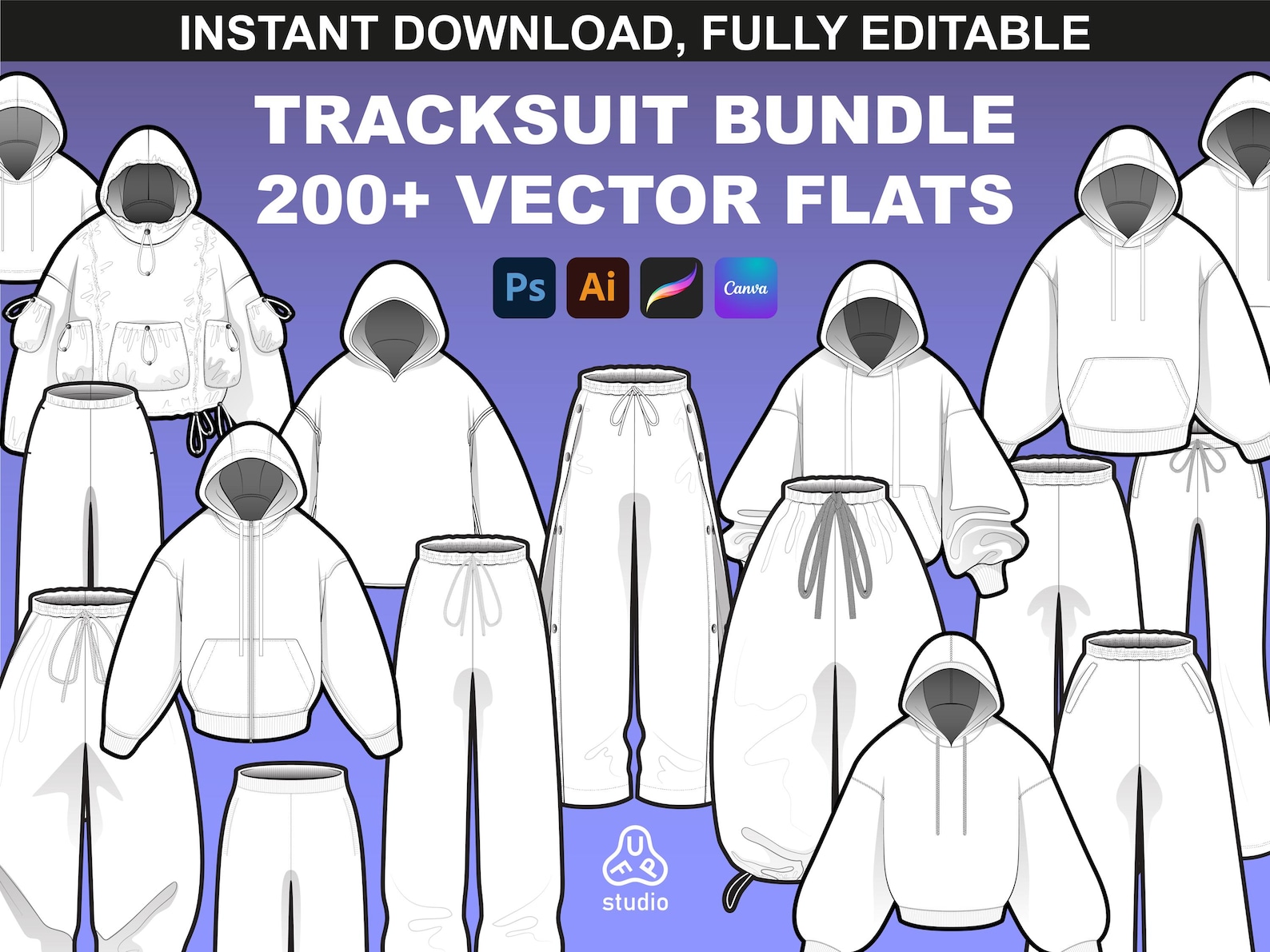 200 Tracksuit Mockups & Fashion Vector Bundle Pack - Fashion Design ...