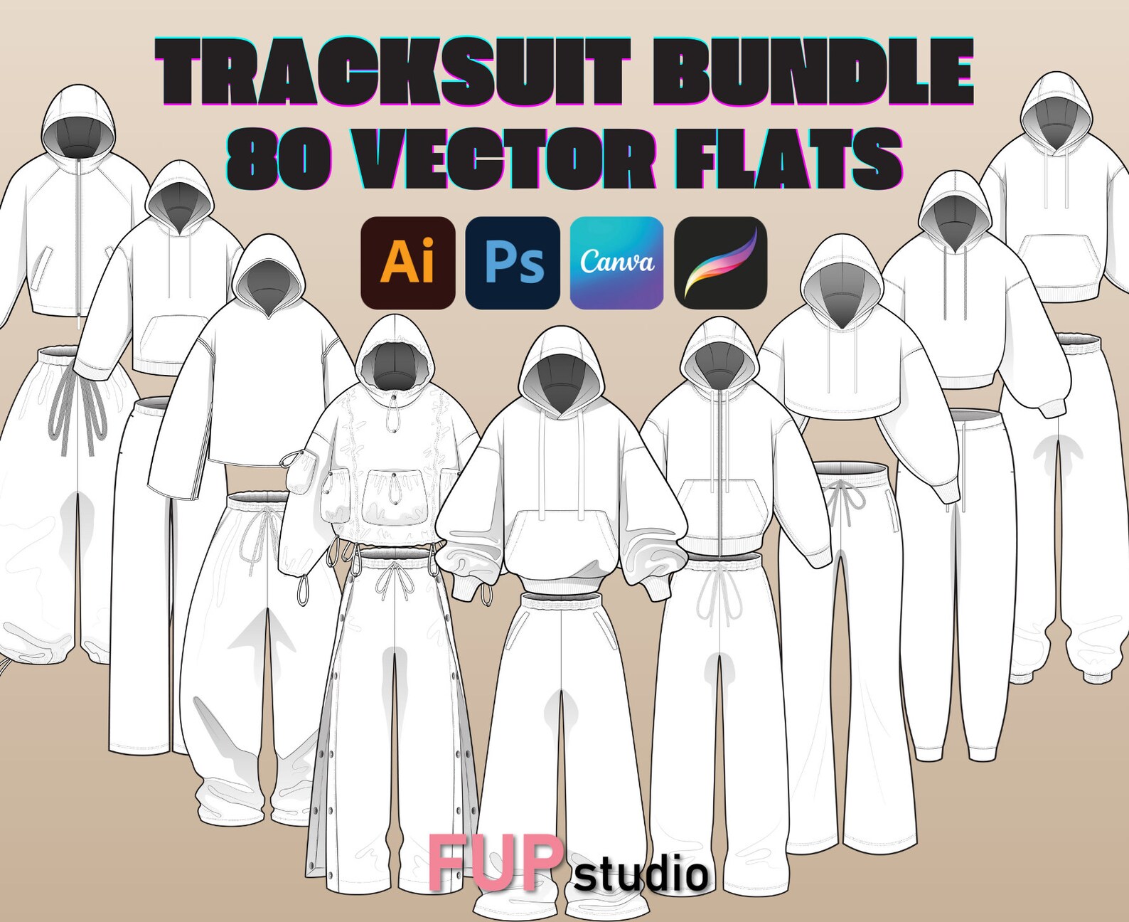 Trainingsanzug-Mockups & Fashion-Vector-Bundle-Pack - Fashion-Design ...