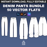 Denim Short / Jorts Mock up Streetwear Designs Design Tools for Adobe ...