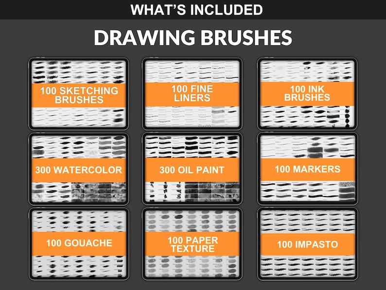 8000 Procreate Brushes – Lifetime Full Access Procreate Brush Set With ...