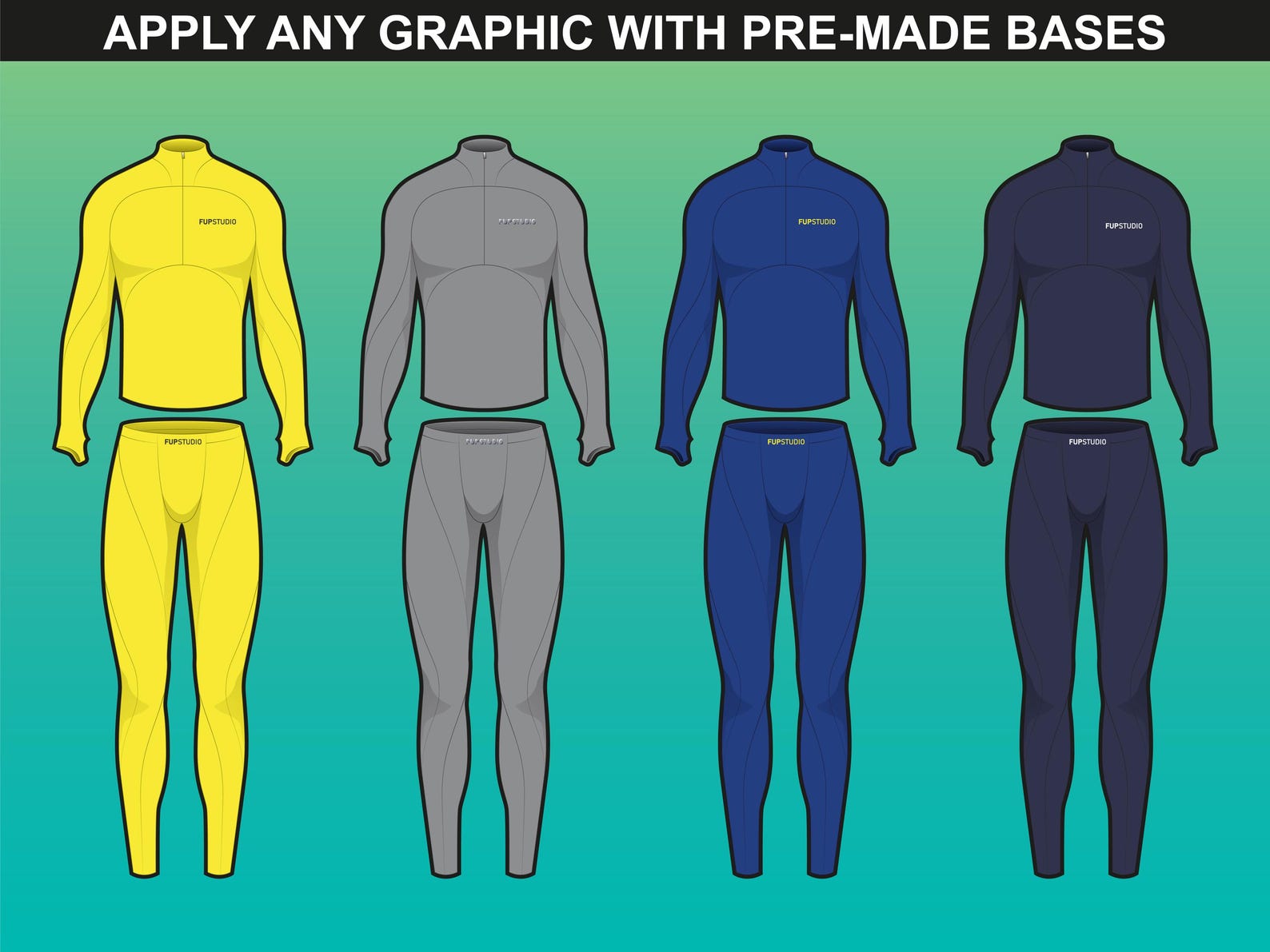 Activewear Mockups Bundle & Tech Pack Templates for Streetwear and ...