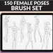 150 Female Body Pose Procreate Brushes Procreate Fashion Pose Procreate Body Stamps Procreate ...