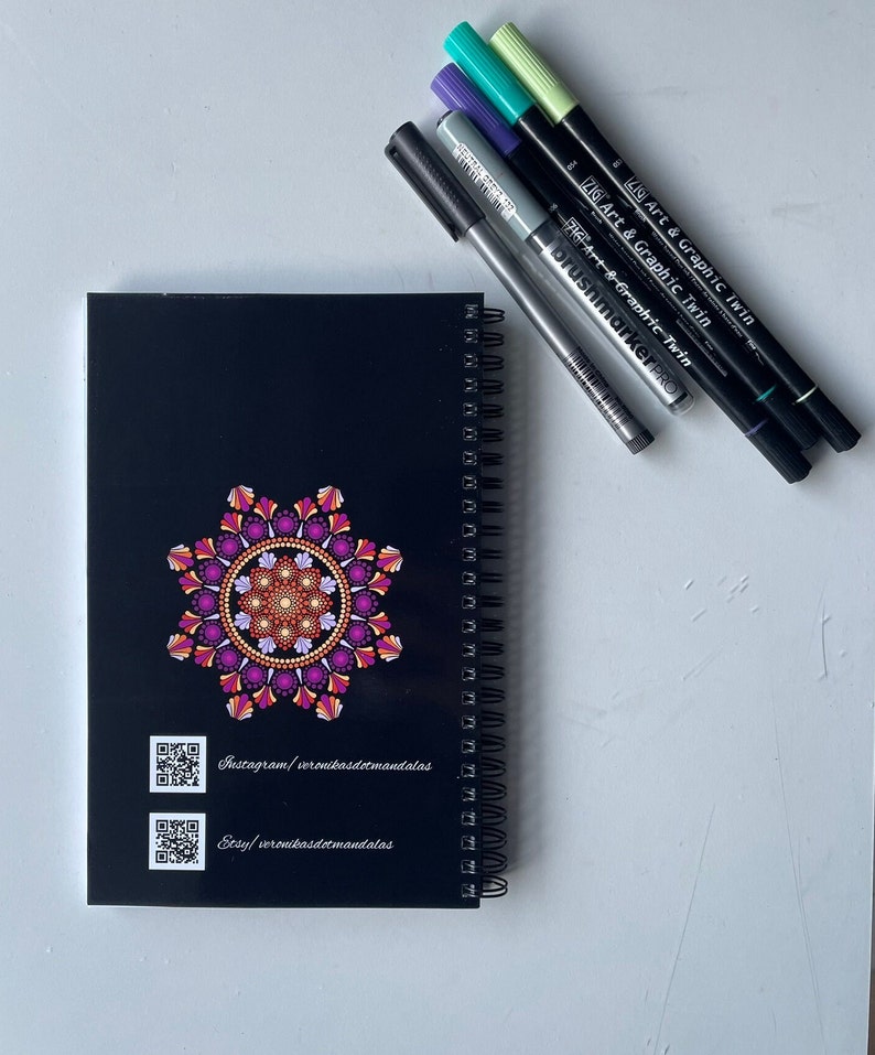Notebook With Purple Dot Mandala - Etsy