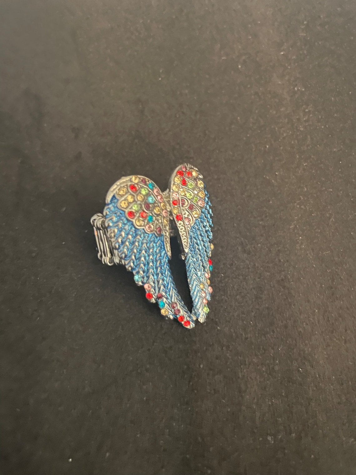 Blue Angel Wing Ring - Etsy