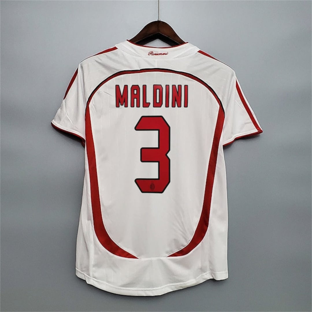 Maldini 3 Short Sleeve Jersey,ac Milan Champions League Final 2006-2007 ...