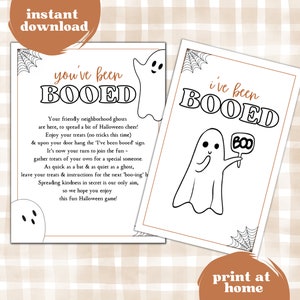 You've Been Booed Halloween Game: Printable Kit (instant Download) - Etsy