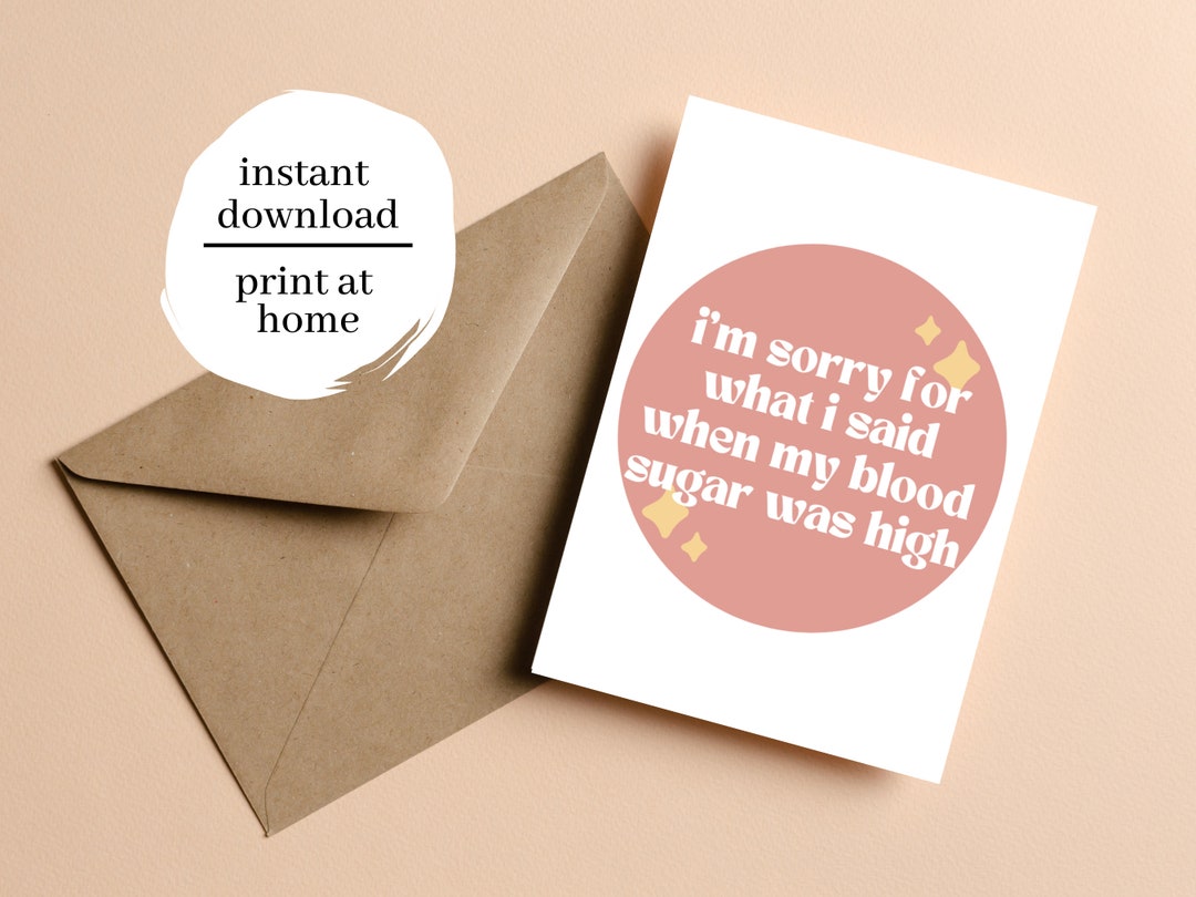 Printable Card | T1D Card | Type 1 Diabetes | Card for Friend ...