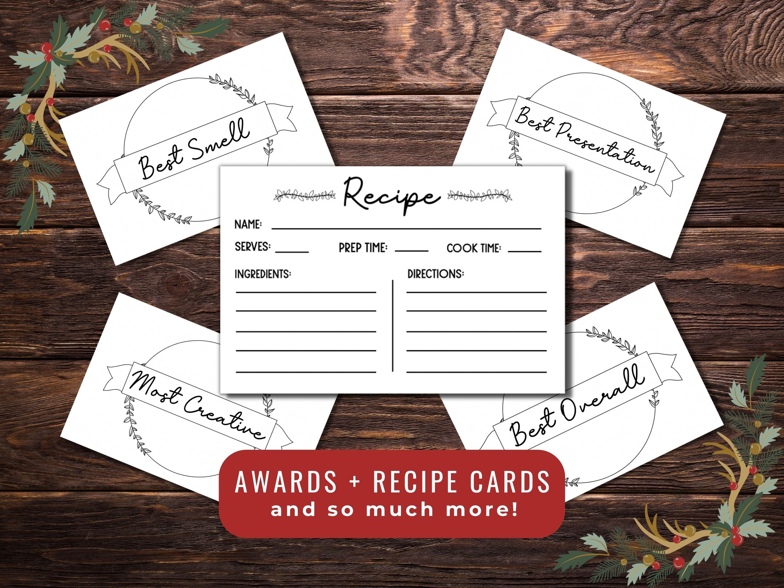 Christmas Bake off Party Kit: Printable Holiday Planner (digital ...